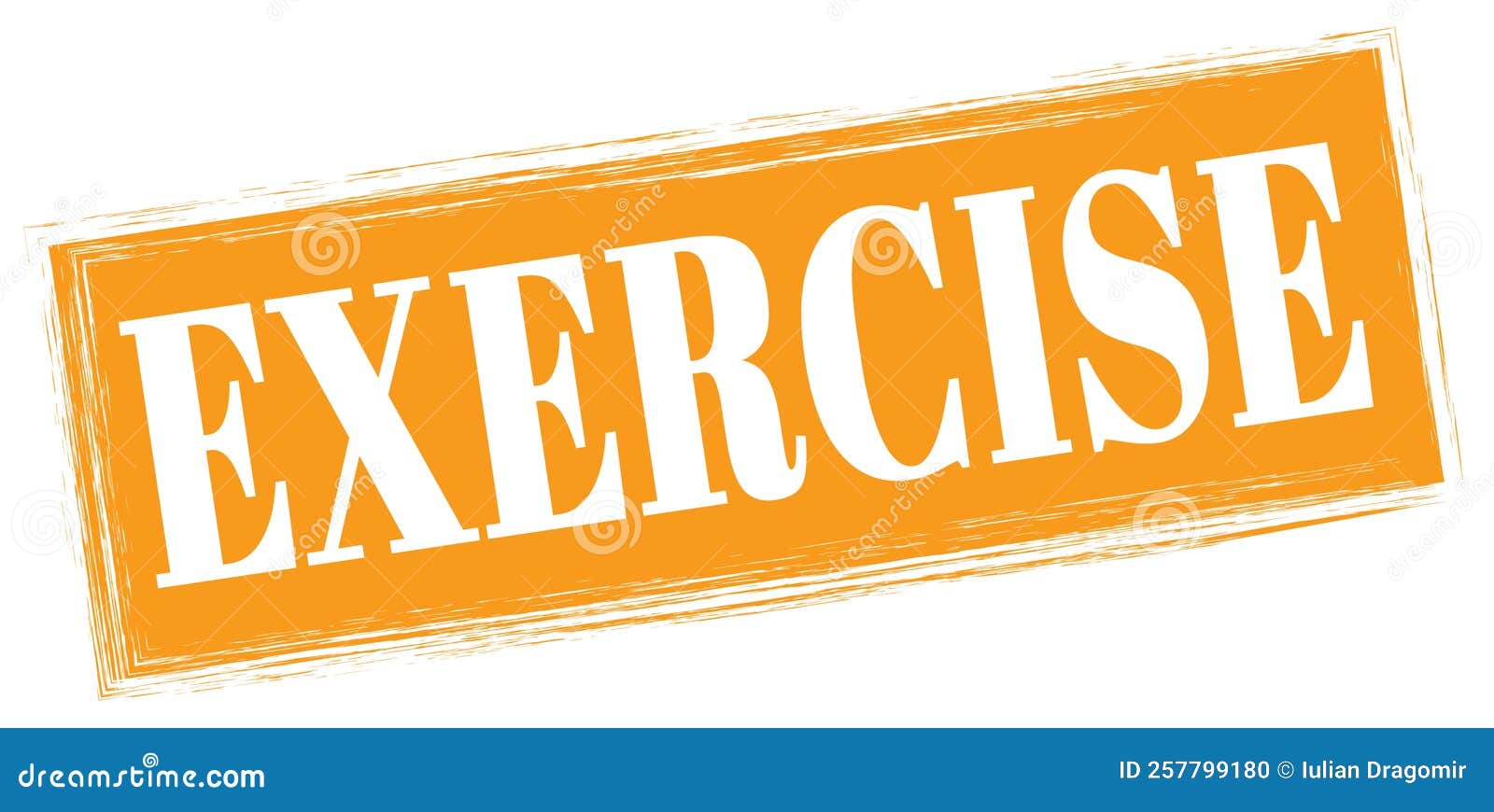 EXERCISE Text Written on Orange Stamp Sign Stock Illustration ...