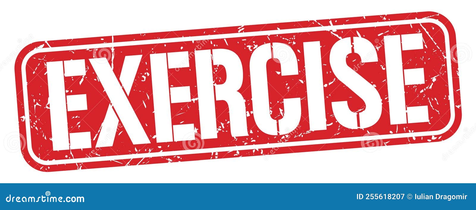 EXERCISE Text Written on Red Stamp Sign Stock Illustration ...