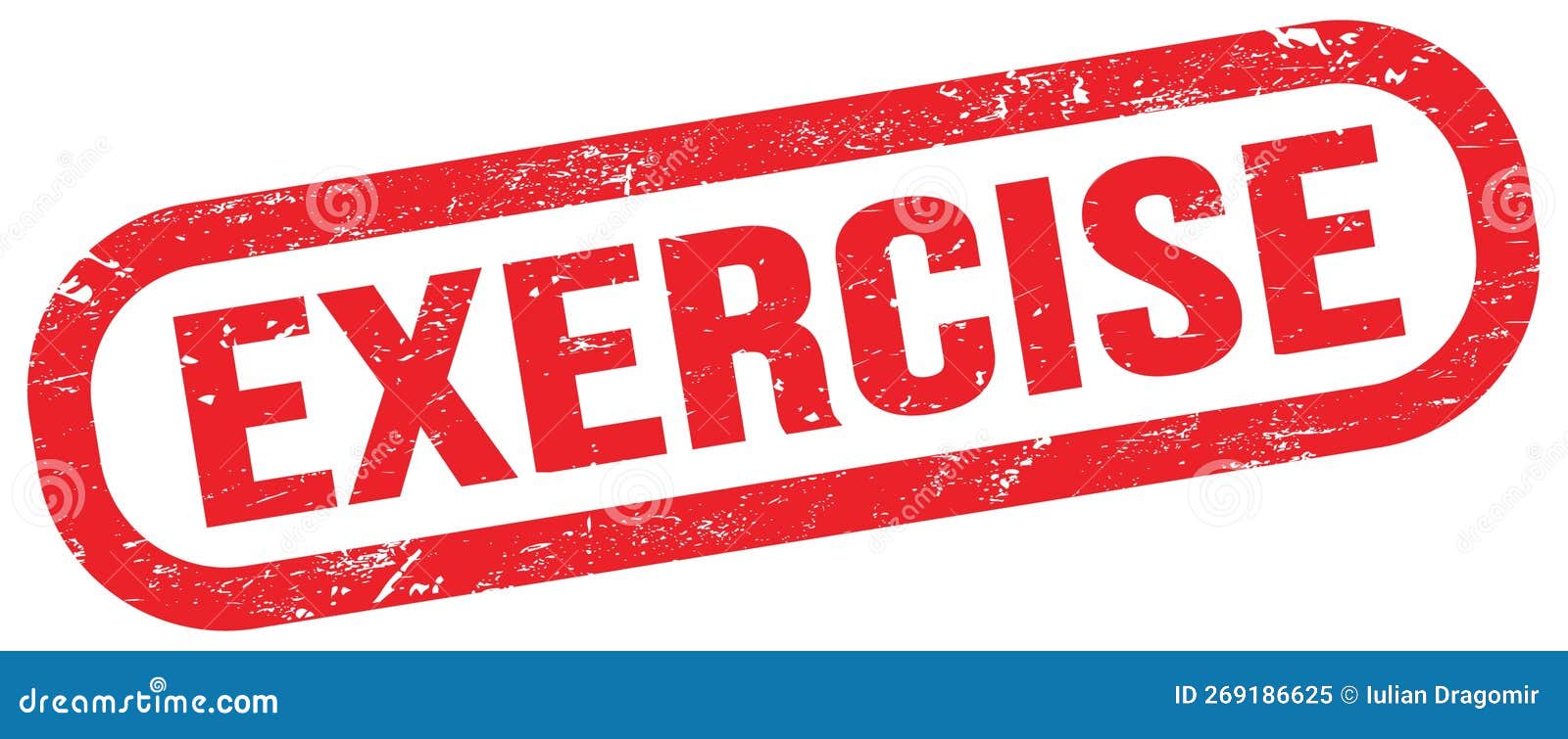 EXERCISE, Text Written on Red Stamp Sign Stock Illustration ...