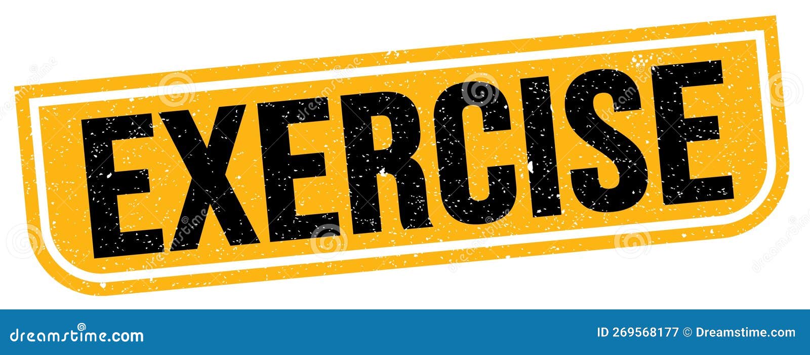 EXERCISE Text Written on Yellow-black Stamp Sign Stock Image - Image of ...