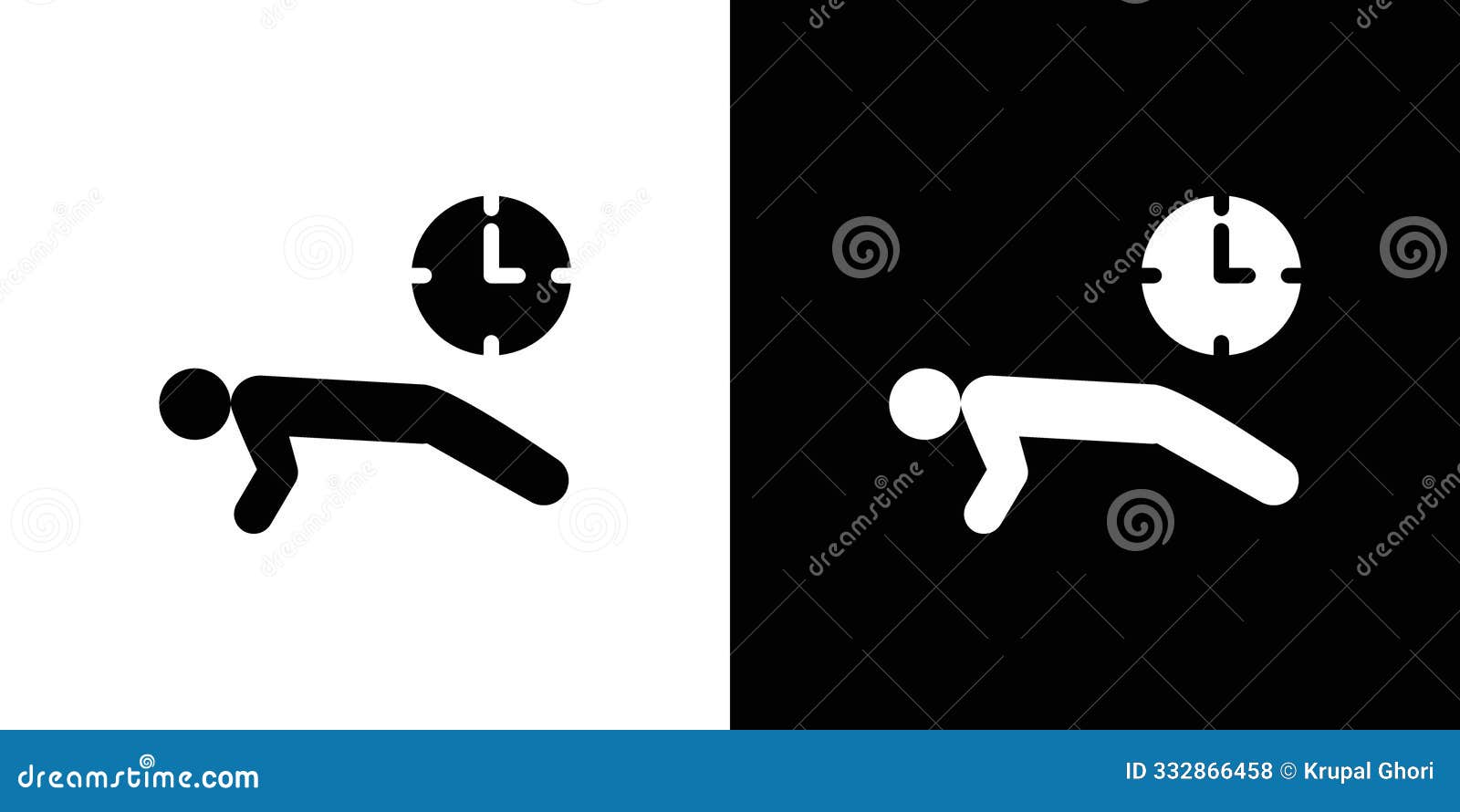 Exercise Time Icon Logo Set Vector Stock Vector - Illustration of ...
