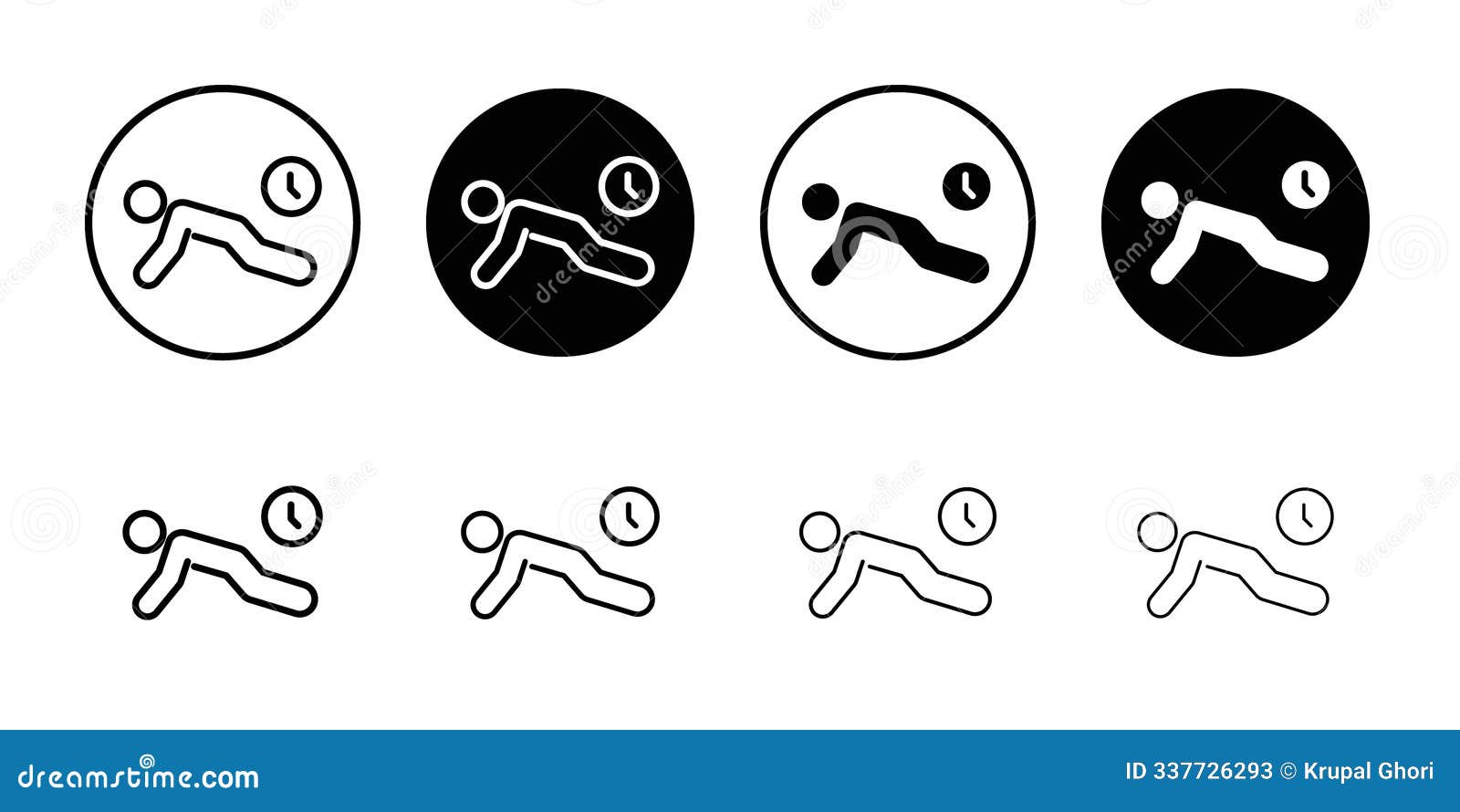 Exercise Time Icon Thin Line Vector Illustration Stock Illustration ...
