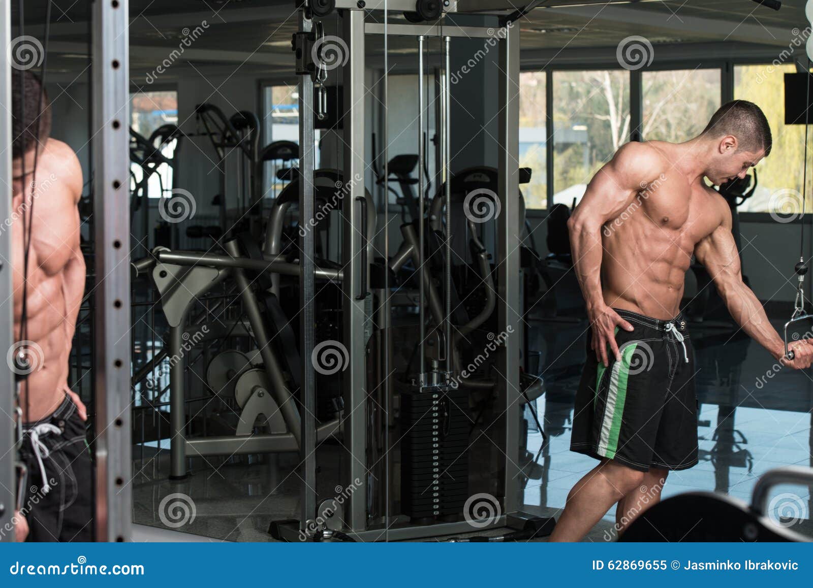 Exercise for Triceps with Cable Stock Image - Image of cable, caucasian ...