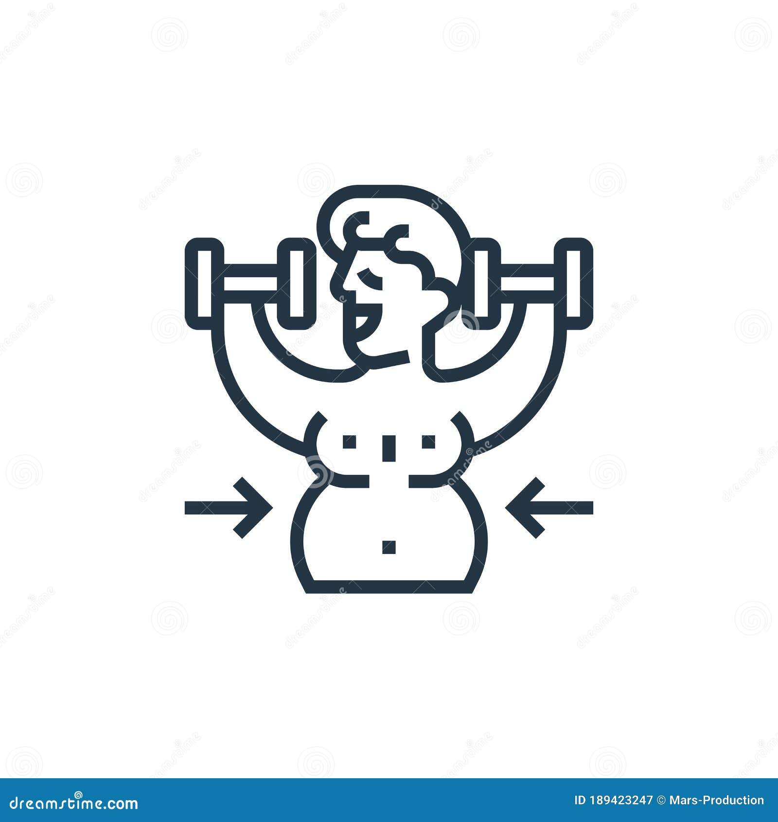 Exercise Vector Icon Isolated on White Background. Outline, Thin Line ...