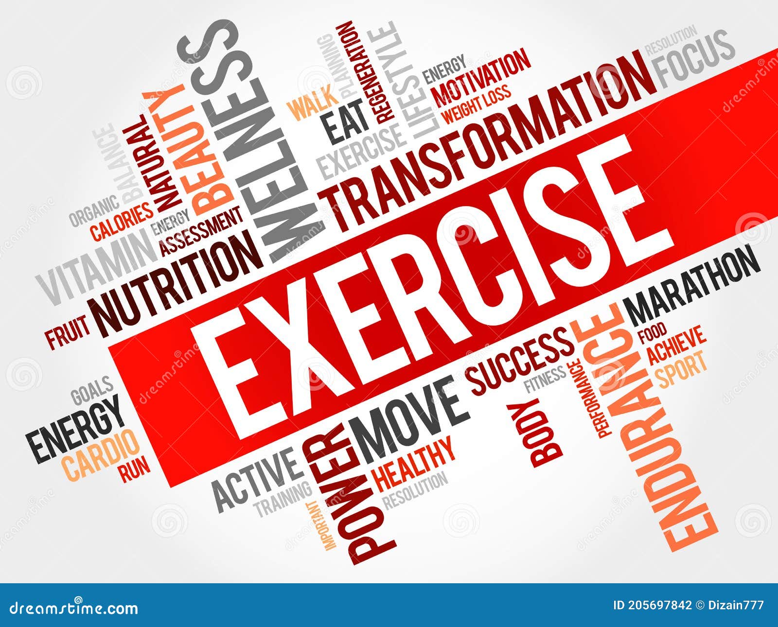 Exercise Word Cloud Fitness Stock Illustration Illustration Of
