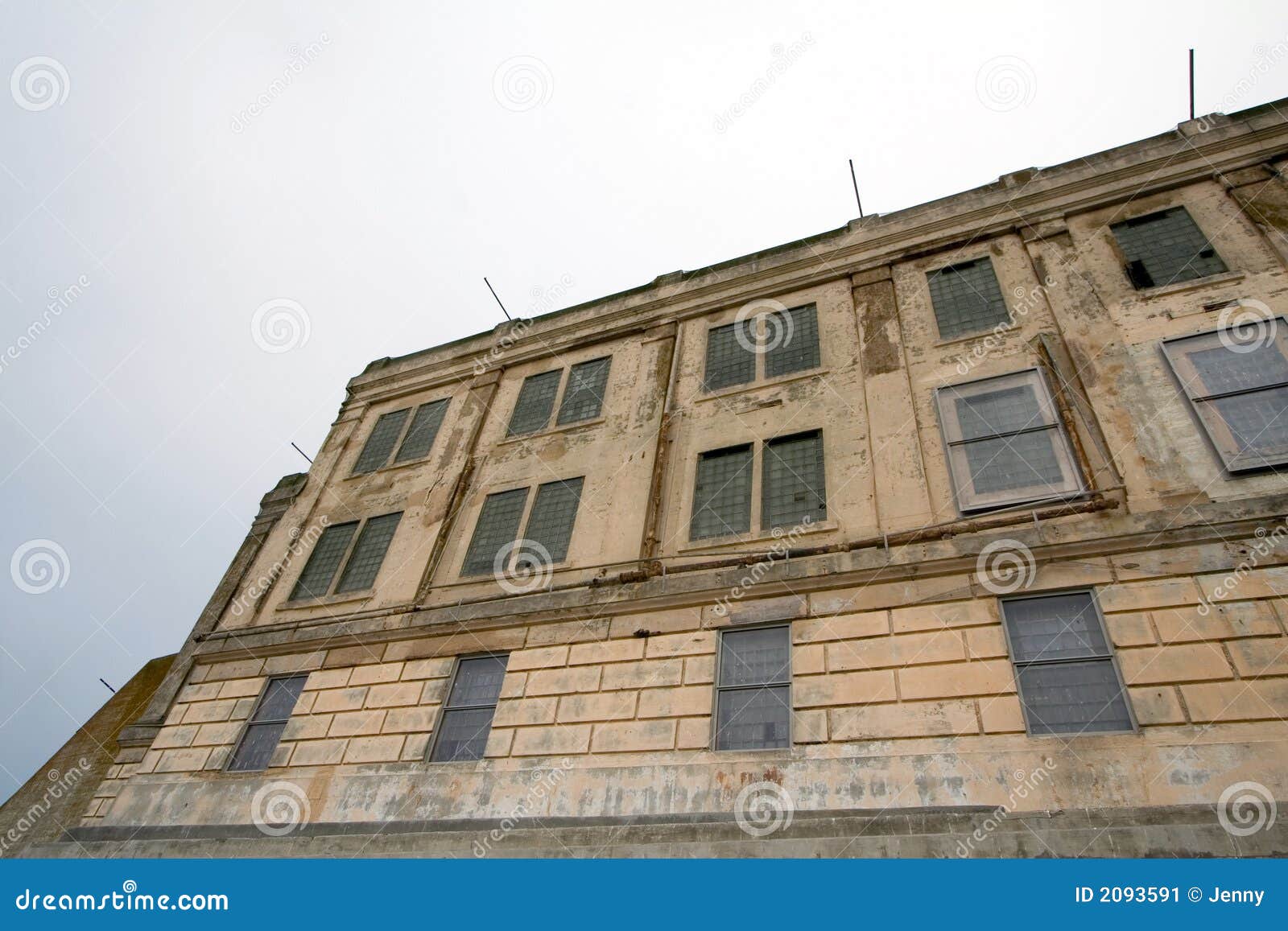 Exercise yard at Alcatraz stock image. Image of historic - 2093591
