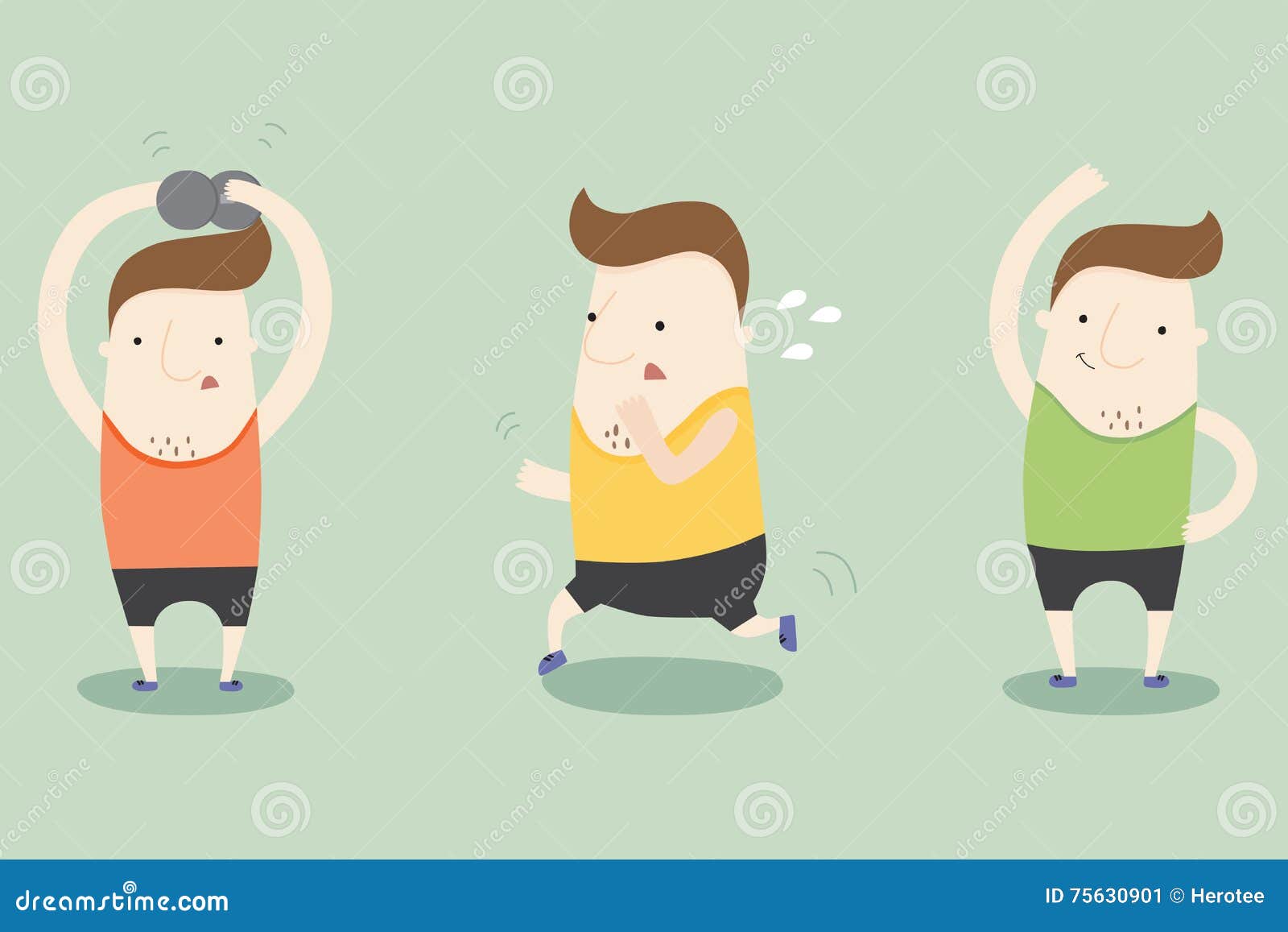 Exercise by yourself stock vector. Illustration of exercise - 75630901