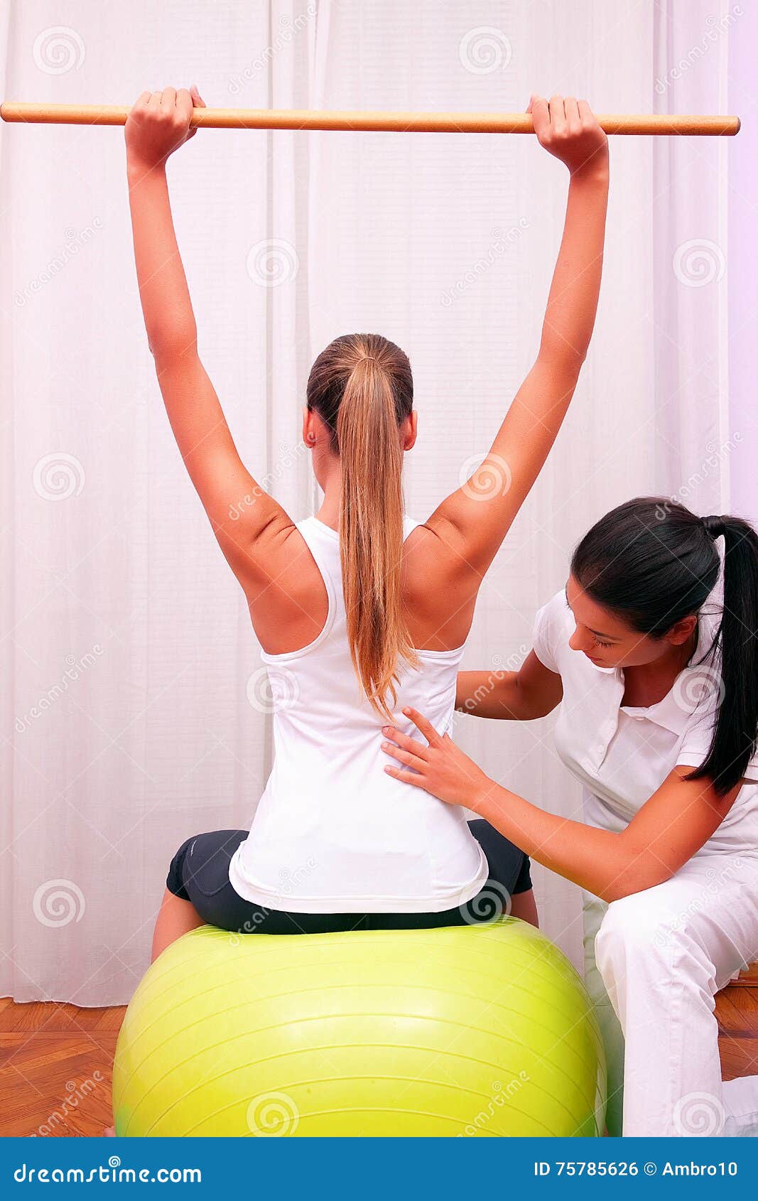 Exercises Control Basin Trunk with Bobath Ball Fitball Stabilization ...