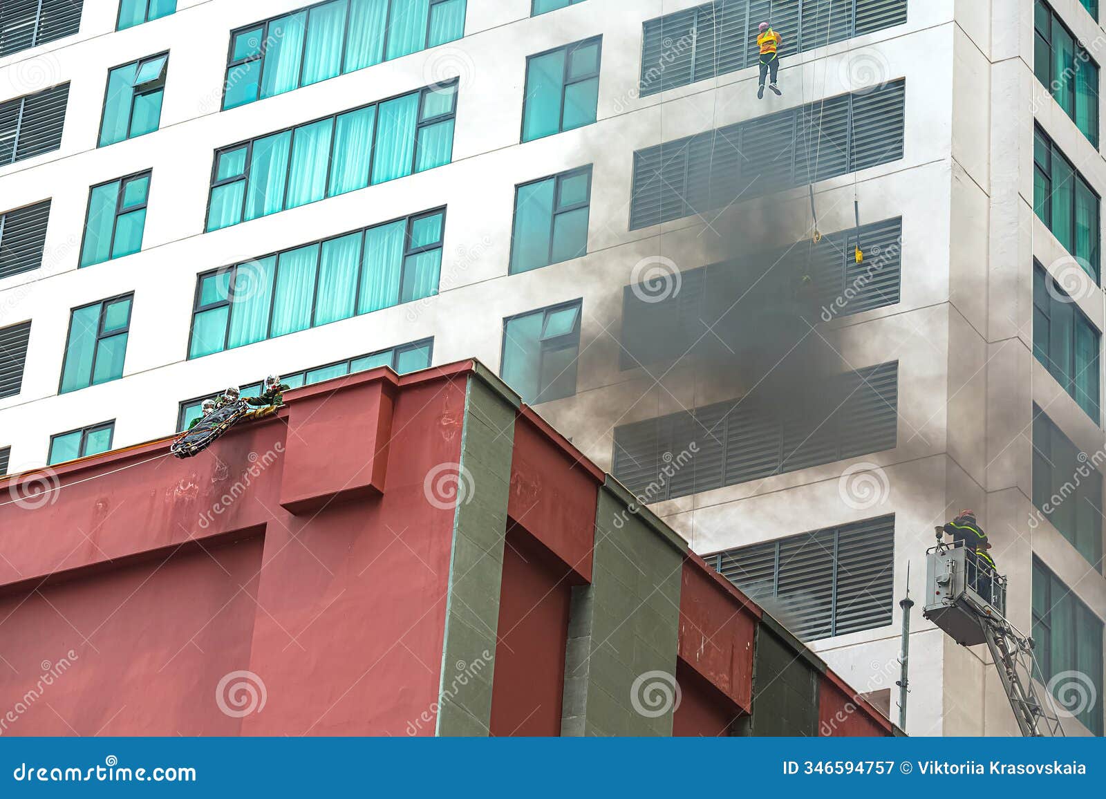 Exercises for Evacuating the Wounded during a Fire Using a Rope Descent ...
