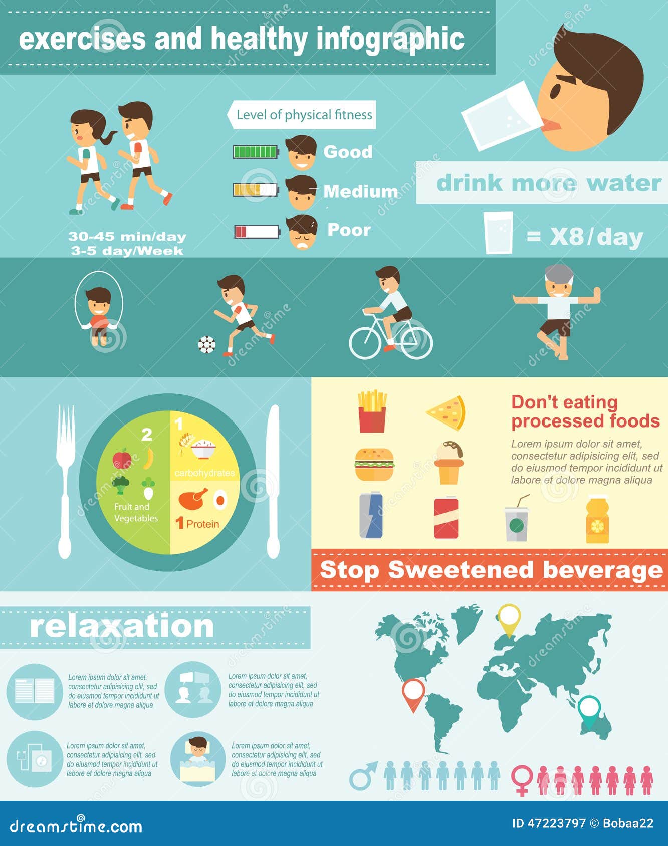 Exercises Fitness and Healthy Lifestyle Infographic Stock Illustration ... Exercises Fitness and Healthy Lifestyle Infographic Stock Illustration ...
