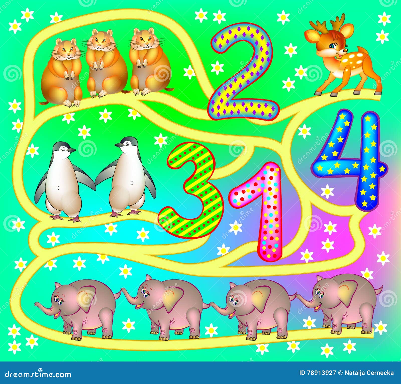 Exercises for Young Children - Need To Count the Animals and Draw the ...