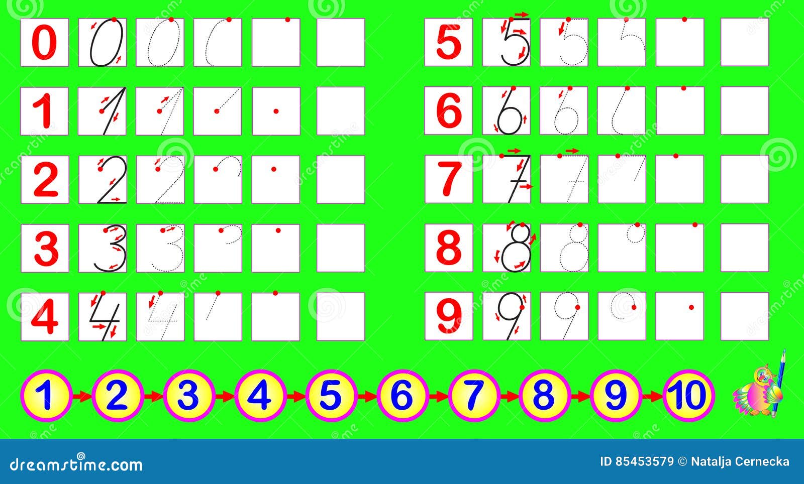 Exercises For Young Children. Need To Draw The Numbers According To The ...