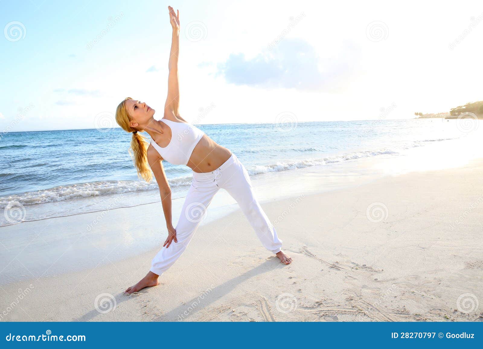 Exercising by the beach stock image. Image of exercising - 28270797