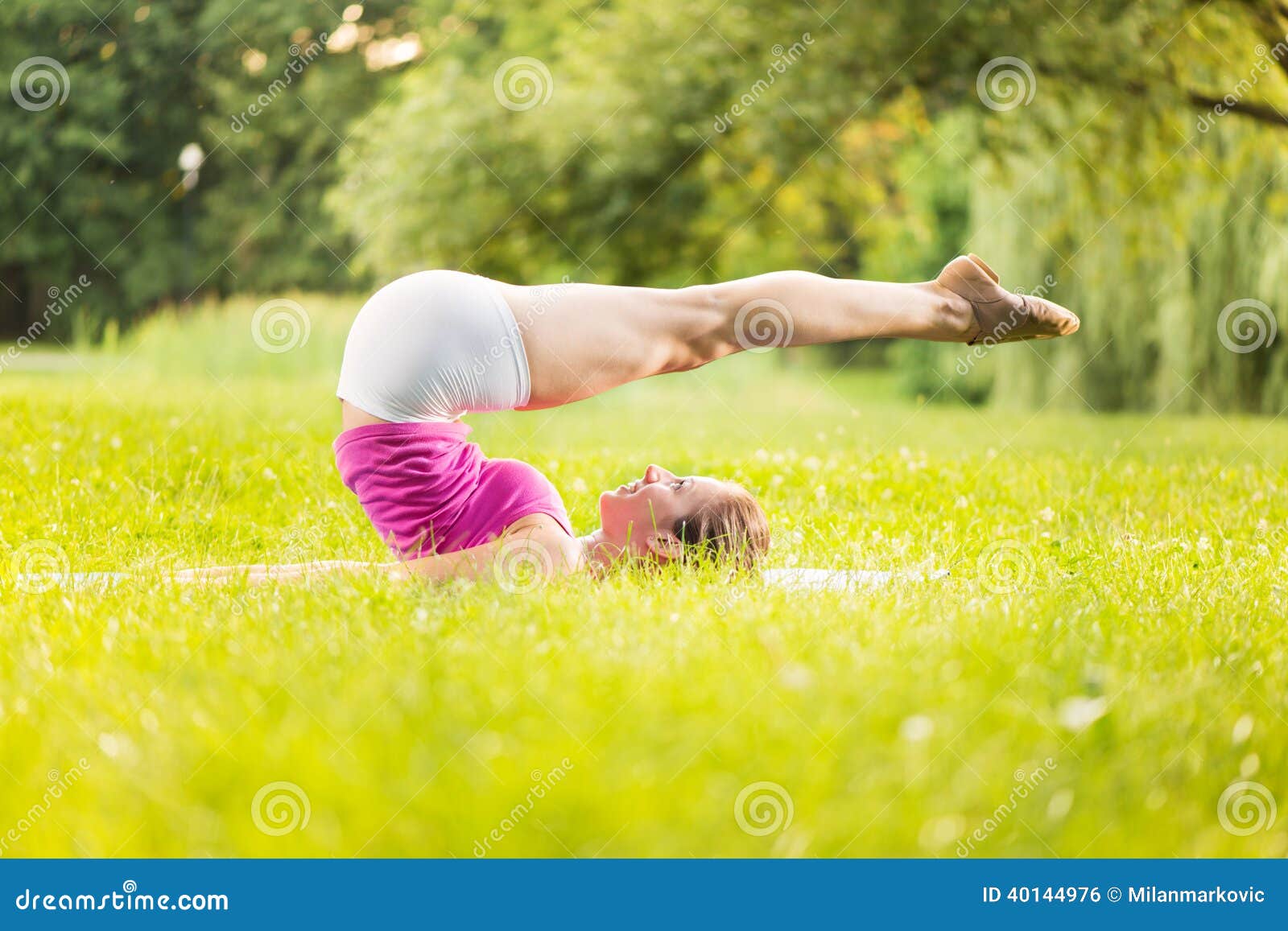 Exercising stock photo. Image of activity, stretching - 40144976