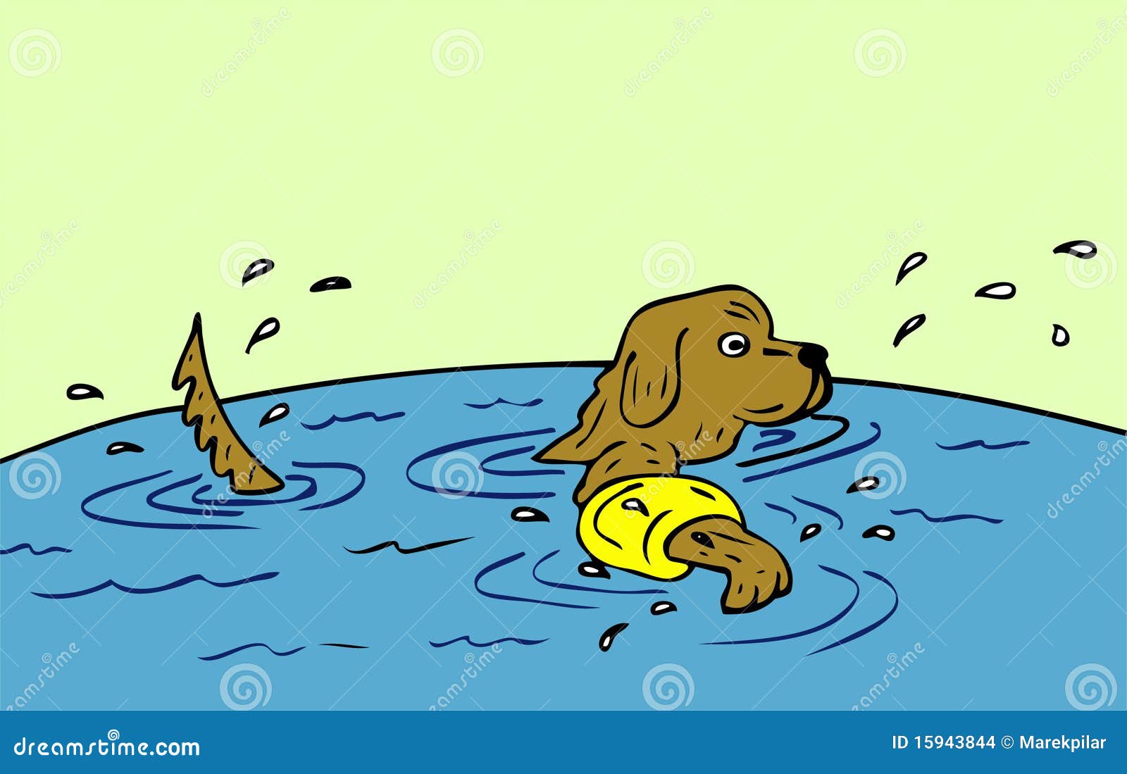 Exercising dog stock illustration. Illustration of clip - 15943844