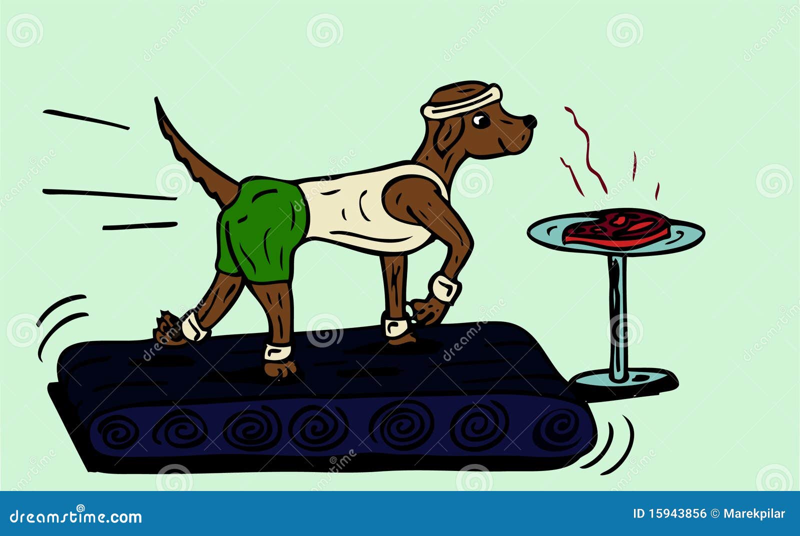 Exercising dog stock illustration. Illustration of kids - 15943856