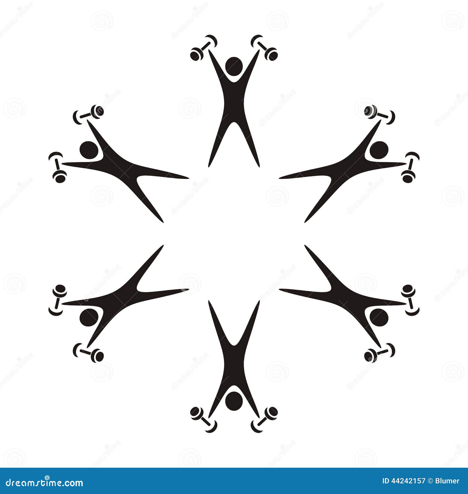 Exercising figures stock vector. Illustration of gain - 44242157