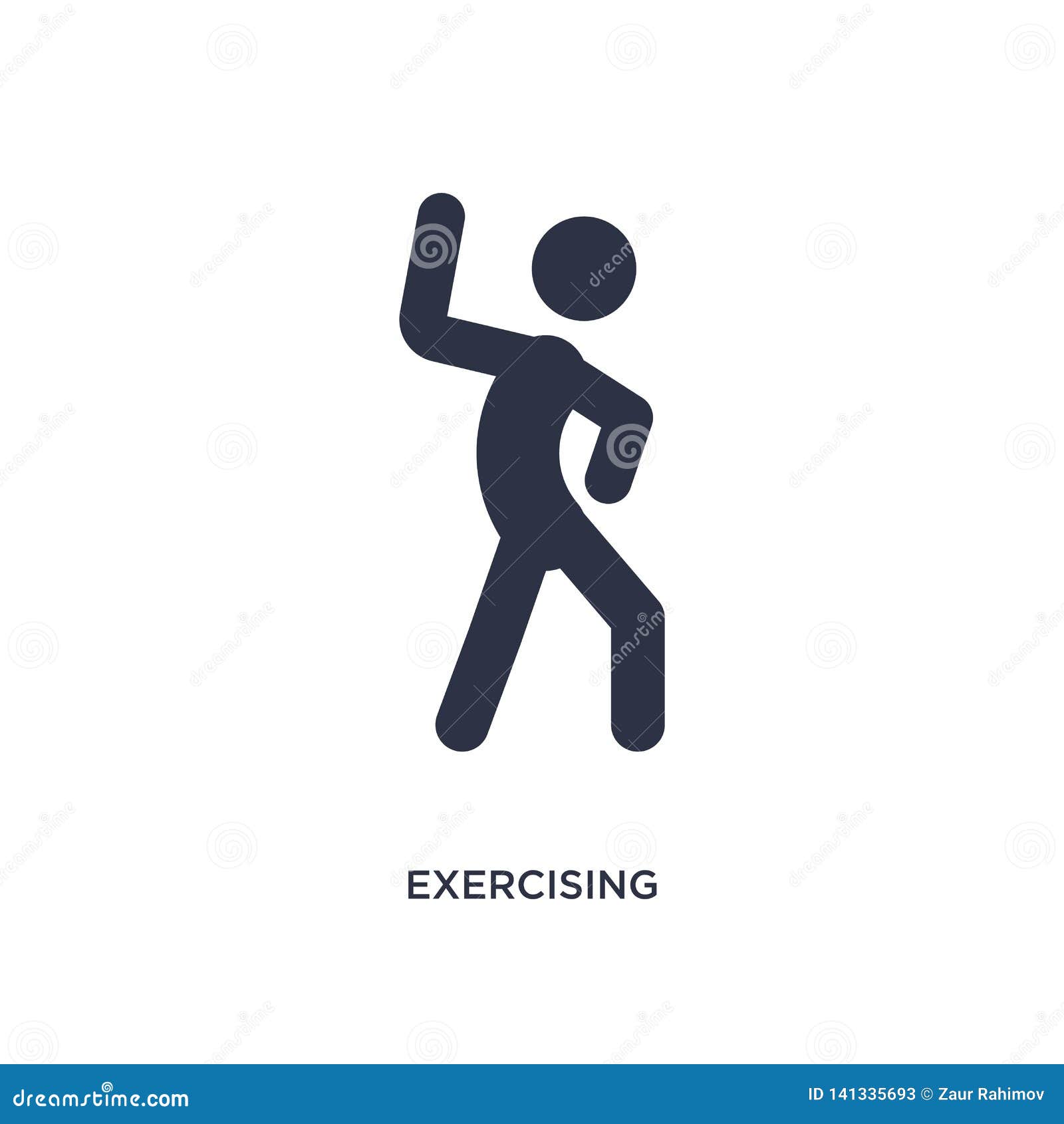 Exercising Icon on White Background. Simple Element Illustration from ...
