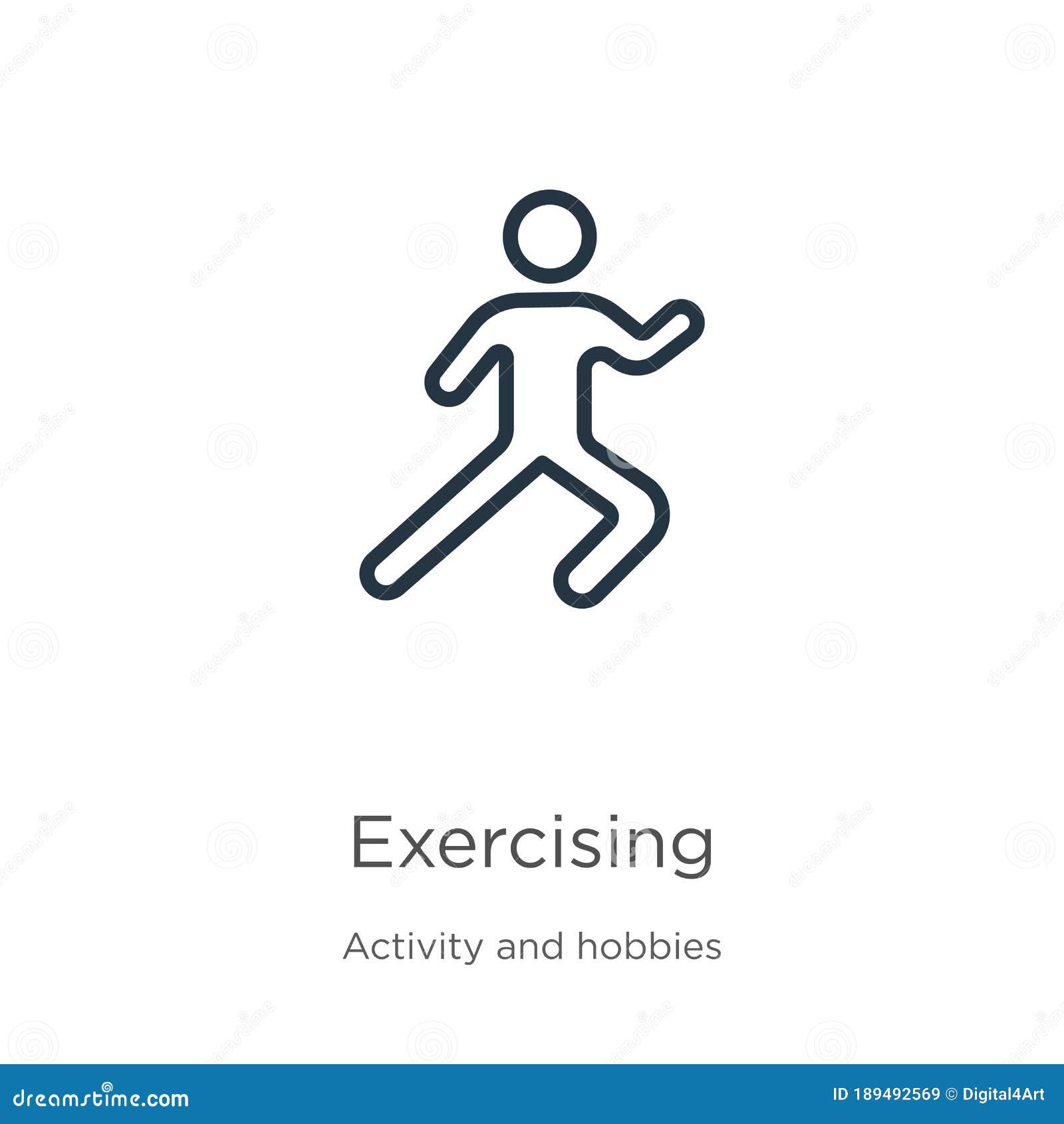 Exercising Linear Icon. Modern Outline Exercising Logo Concept O Vector ... Exercising Linear Icon. Modern Outline Exercising Logo Concept O Vector ...