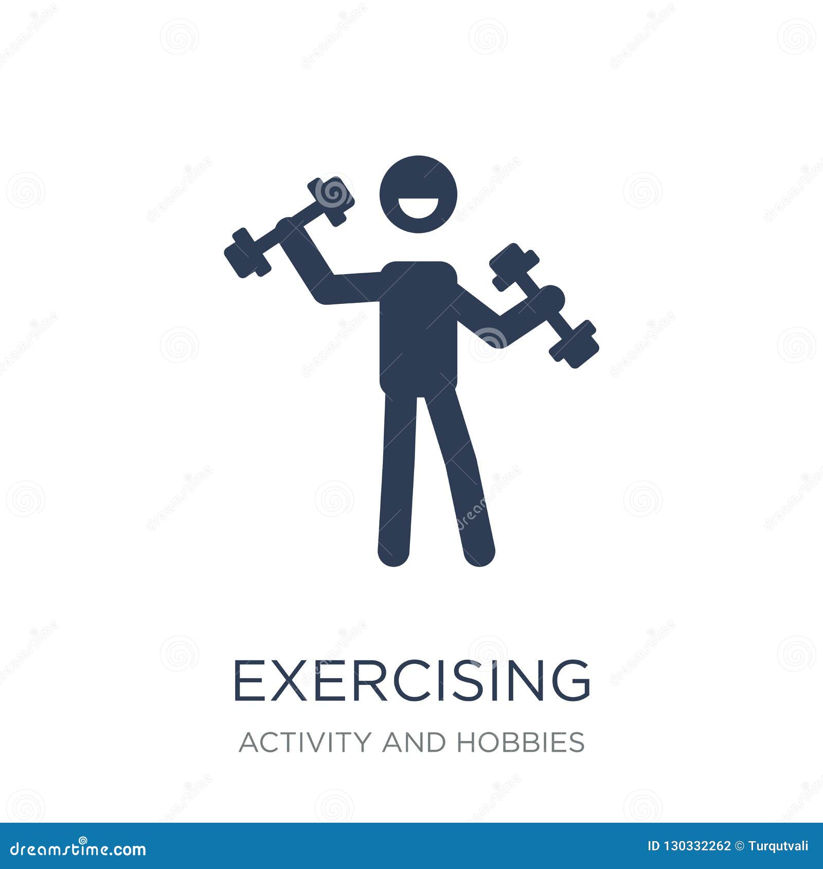 Exercising Icon. Trendy Flat Vector Exercising Icon on White Background ...