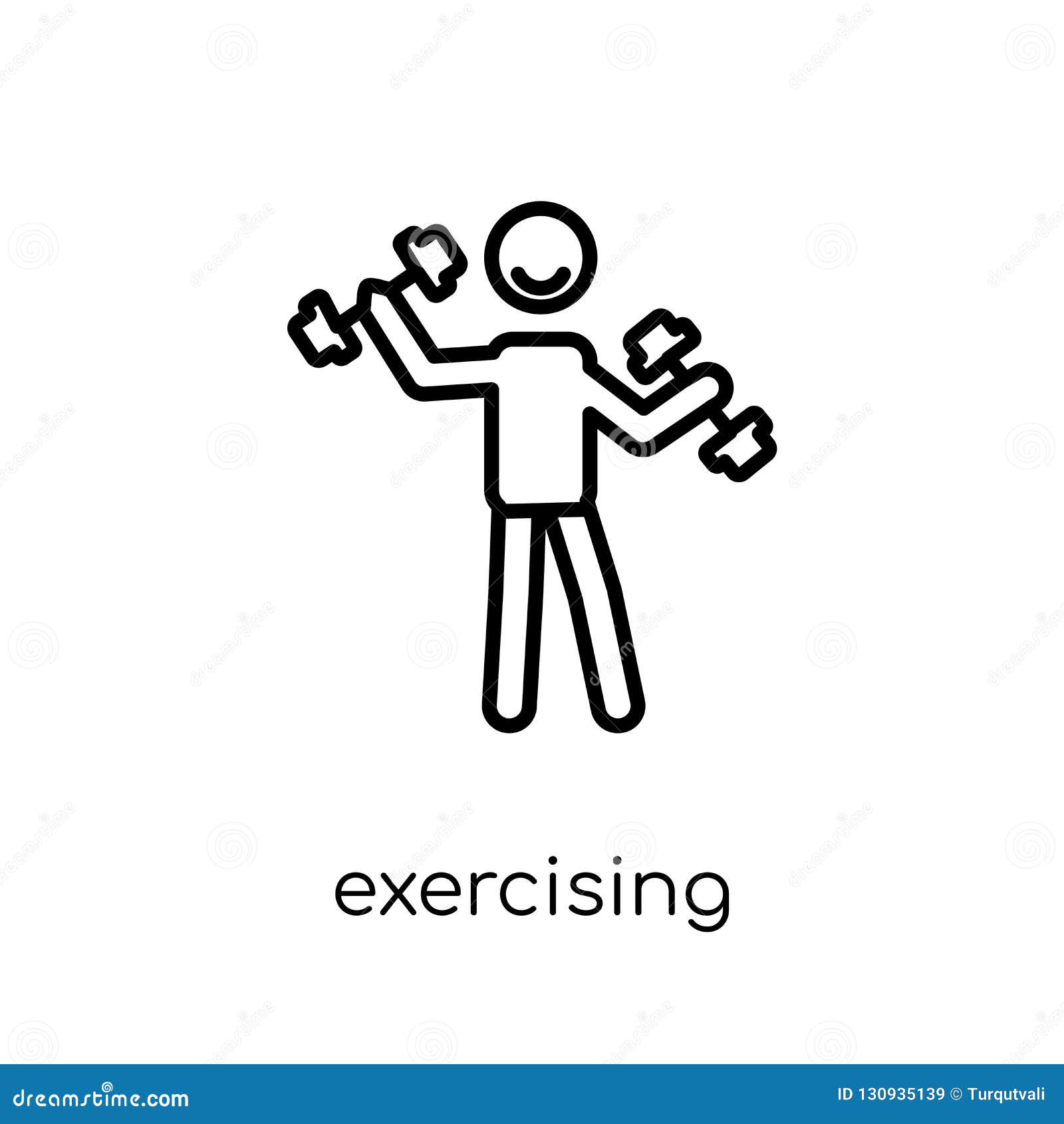 Exercising Icon. Trendy Modern Flat Linear Vector Exercising Icon on ... Exercising Icon. Trendy Modern Flat Linear Vector Exercising Icon on ...