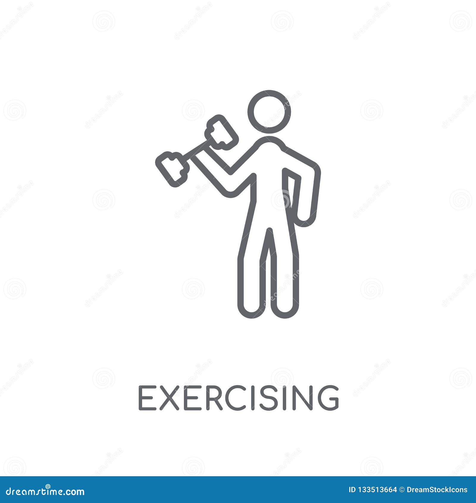 Exercising Linear Icon. Modern Outline Exercising Logo Concept O Stock ... Exercising Linear Icon. Modern Outline Exercising Logo Concept O Stock ...