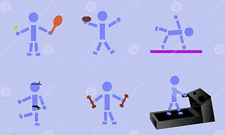 Exercising Stick Figure stock vector. Illustration of judo - 31137210