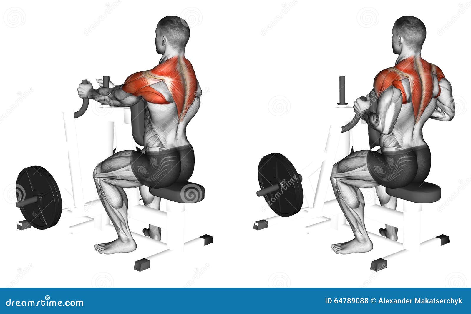 Exercising. Thrust Hummer Simulator Stock Illustration - Illustration ...