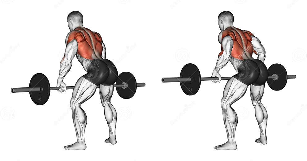 Exercising. Thrust Rod, Standing in the Slope Stock Illustration ...