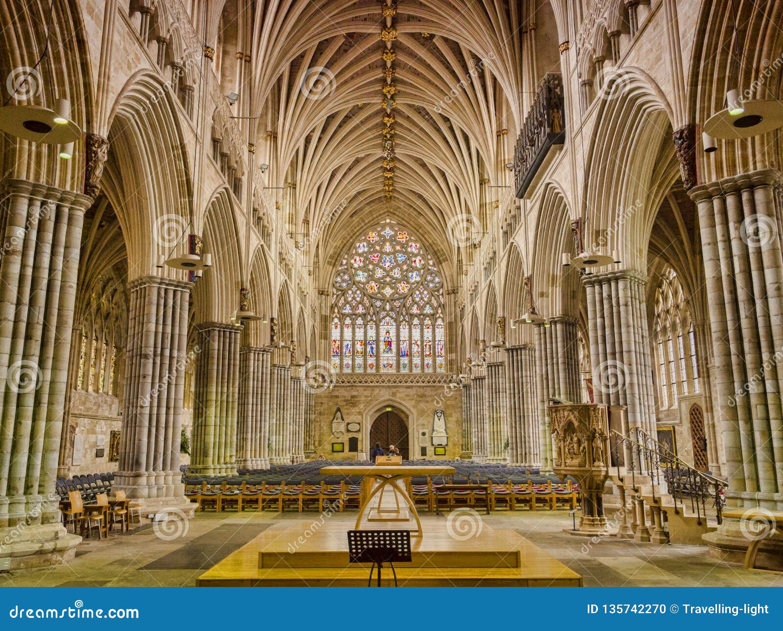 Exeter Cathedral Interior editorial image. Image of church - 135742270