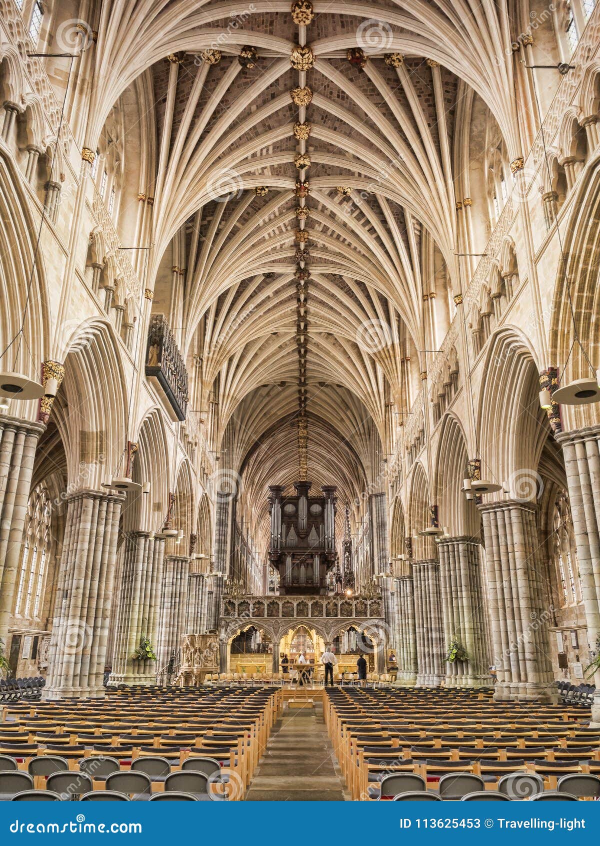 Exeter Cathedral Interior UK Editorial Stock Photo - Image of english ...