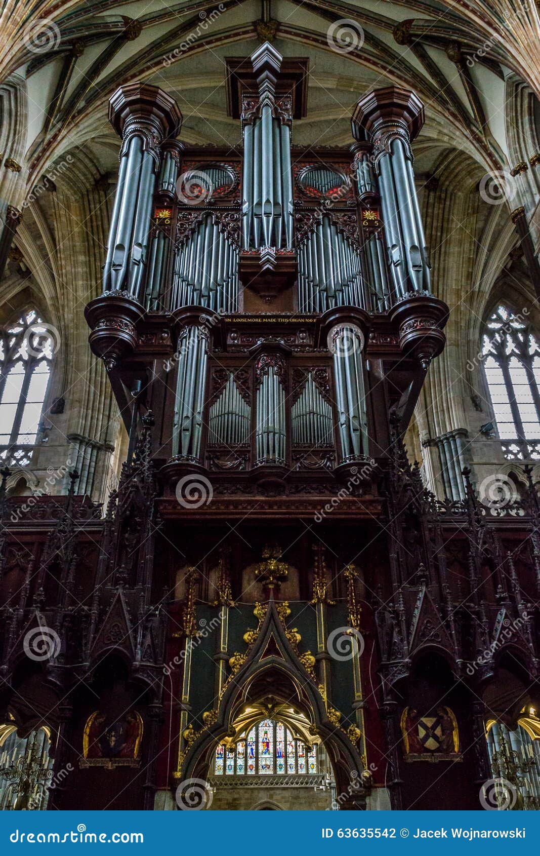 Exeter Cathedral Organ - View from Sanctuary Editorial Photography ...