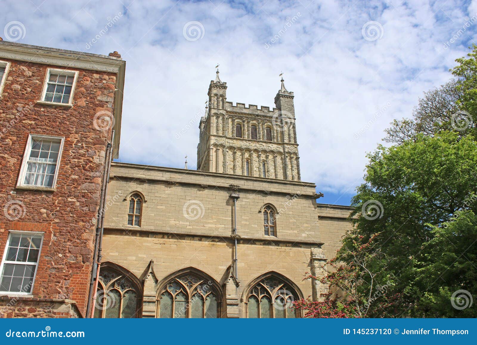 Cathedral Close, Exeter stock photo. Image of exeter - 145237120