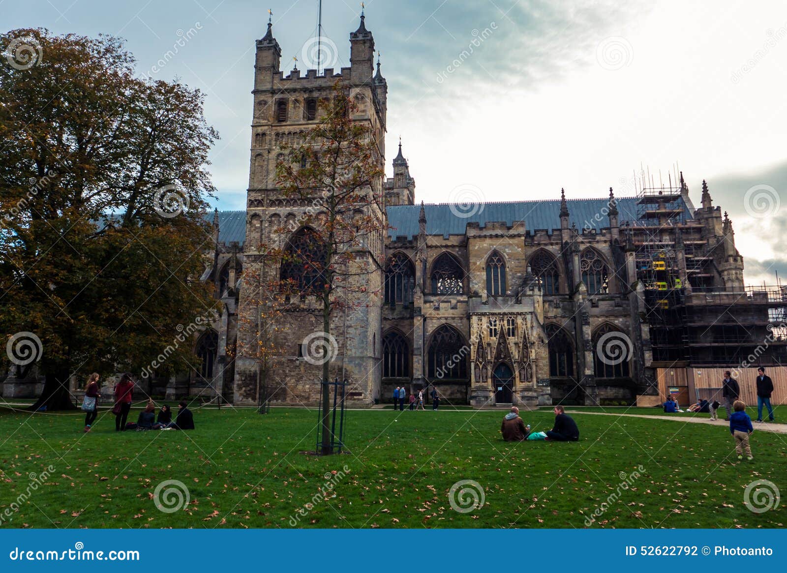Exeter Cathedral editorial photography. Image of monument - 52622792