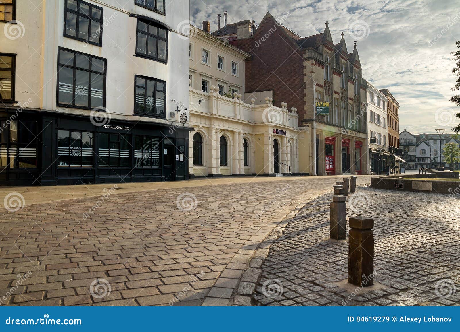 Exeter. City center editorial stock image. Image of place - 84619279