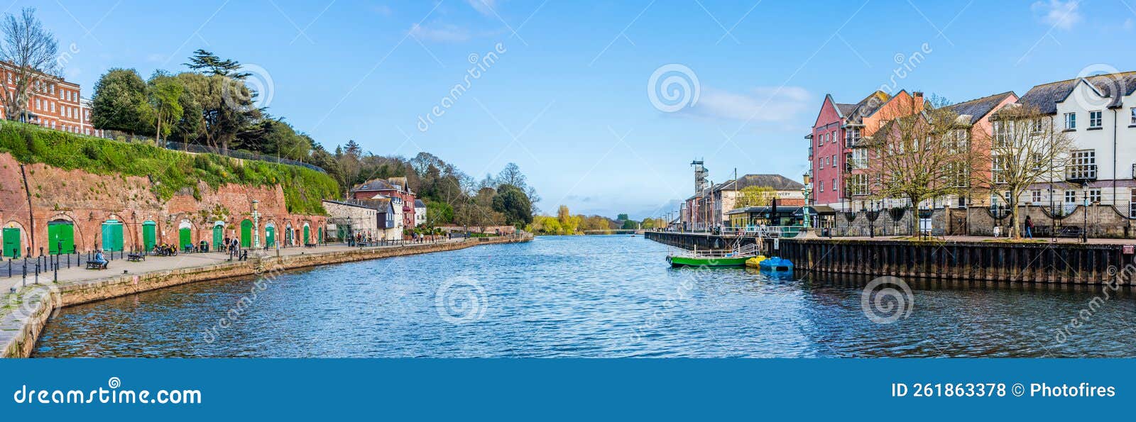 Quayside on River Exe in Exeter, Devon, England, UK Stock Photo - Image ...