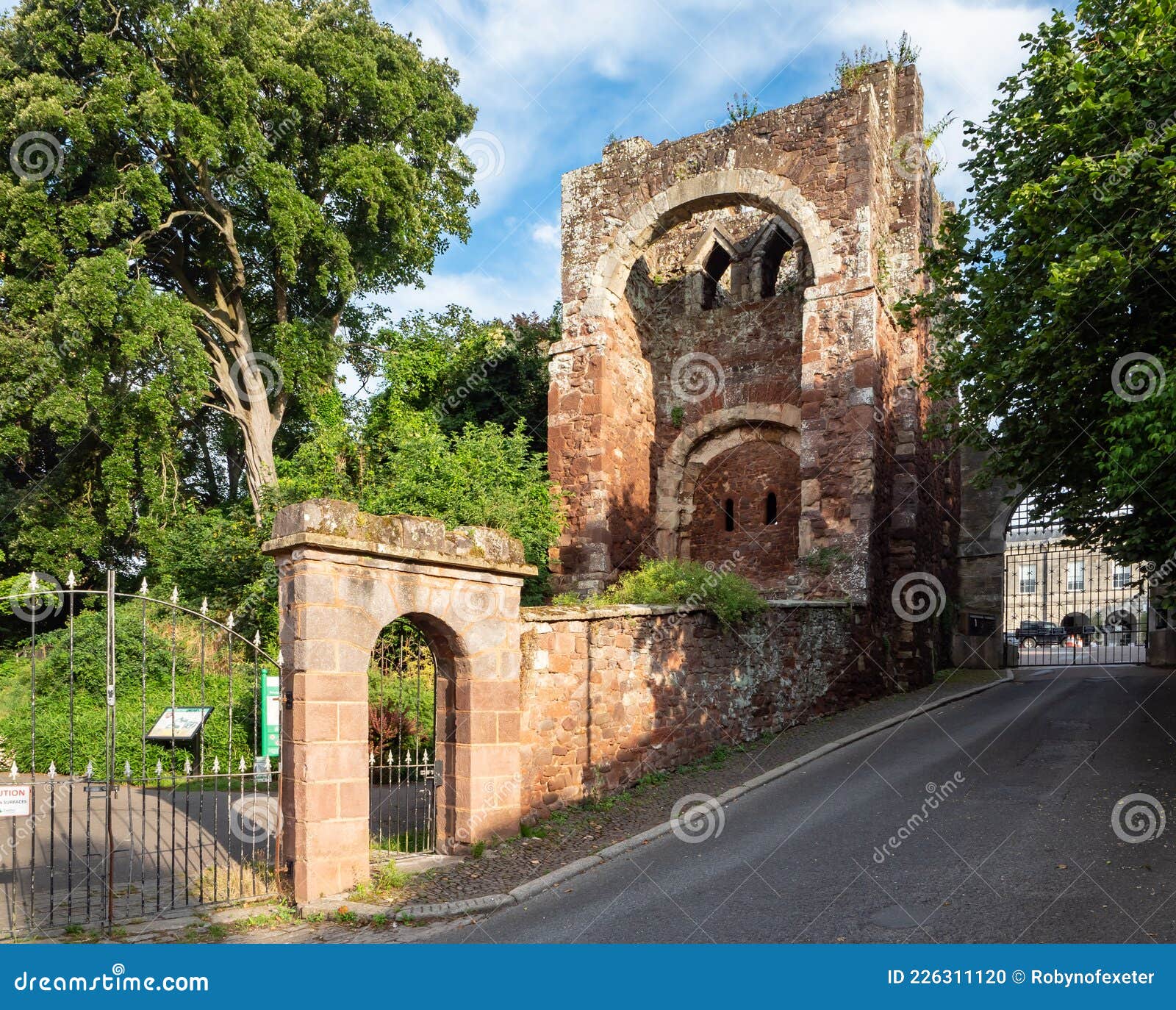 EXETER, DEVON, UK - August 3 2021: Exeter Castle Ruin Viewed From ...