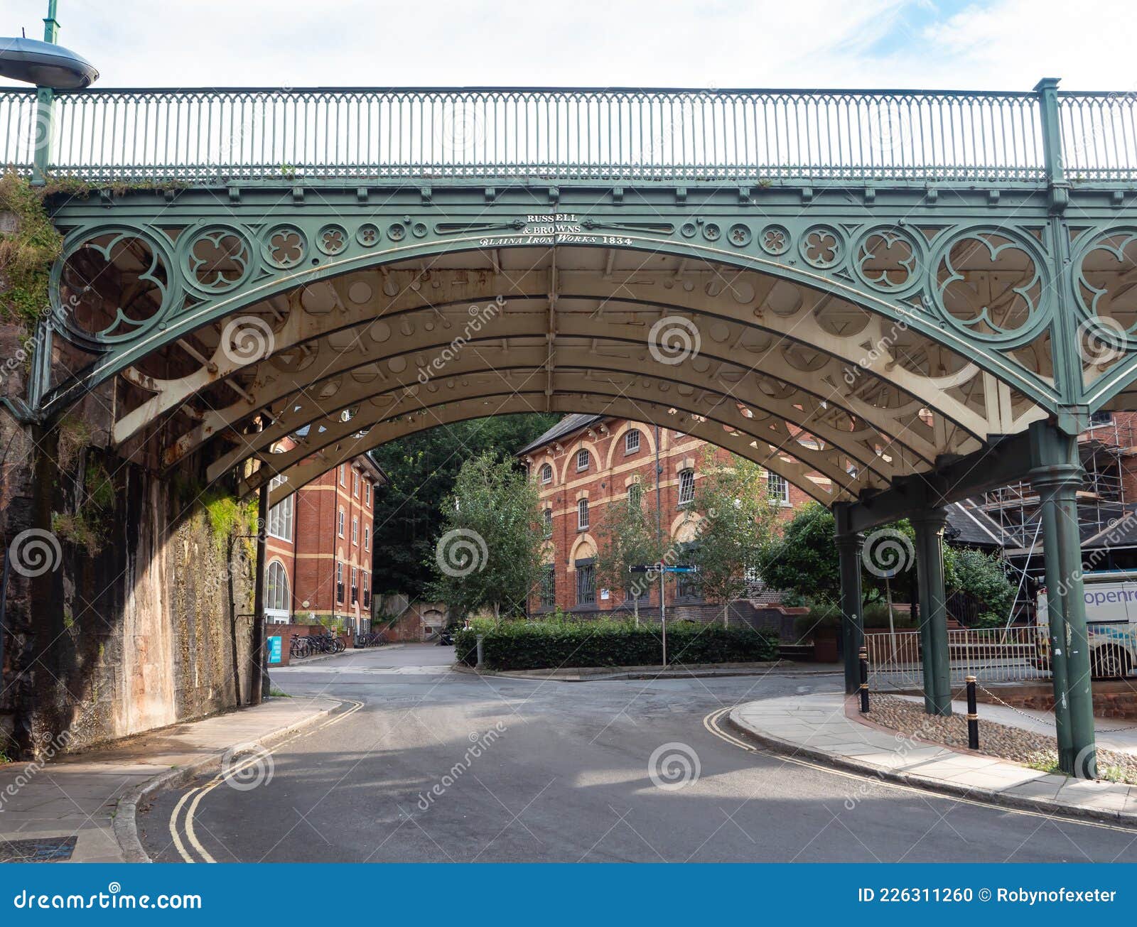 EXETER, DEVON, UK - August 3 2021: Section of Iron Bridge Viewed from ...