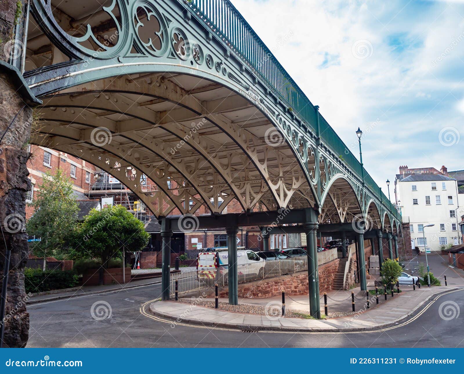 EXETER, DEVON, UK - August 3 2021: Section of Iron Bridge Viewed from ...