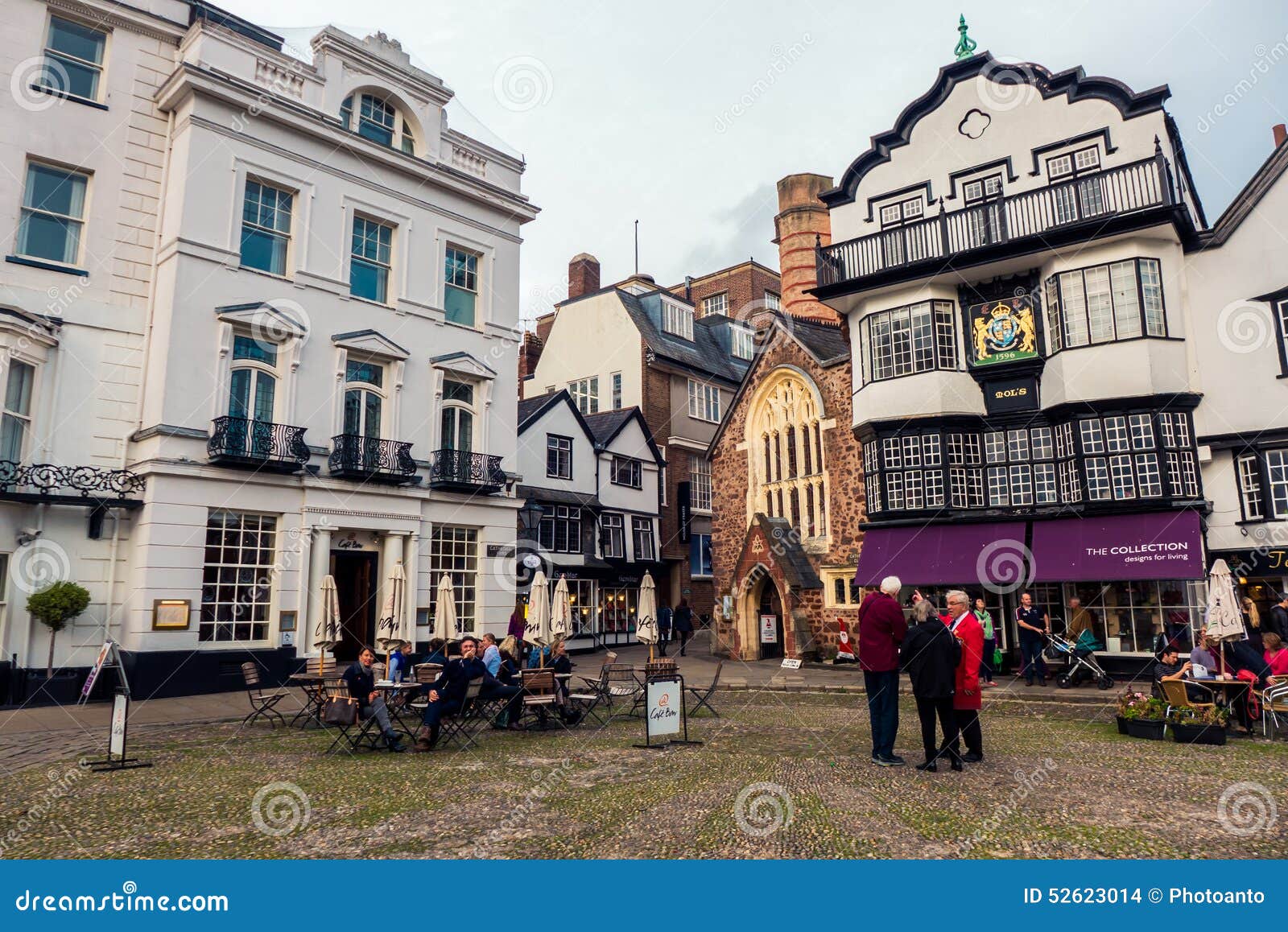 Exeter, Inglaterra imagen de archivo editorial. Imagen de cuadrado ...