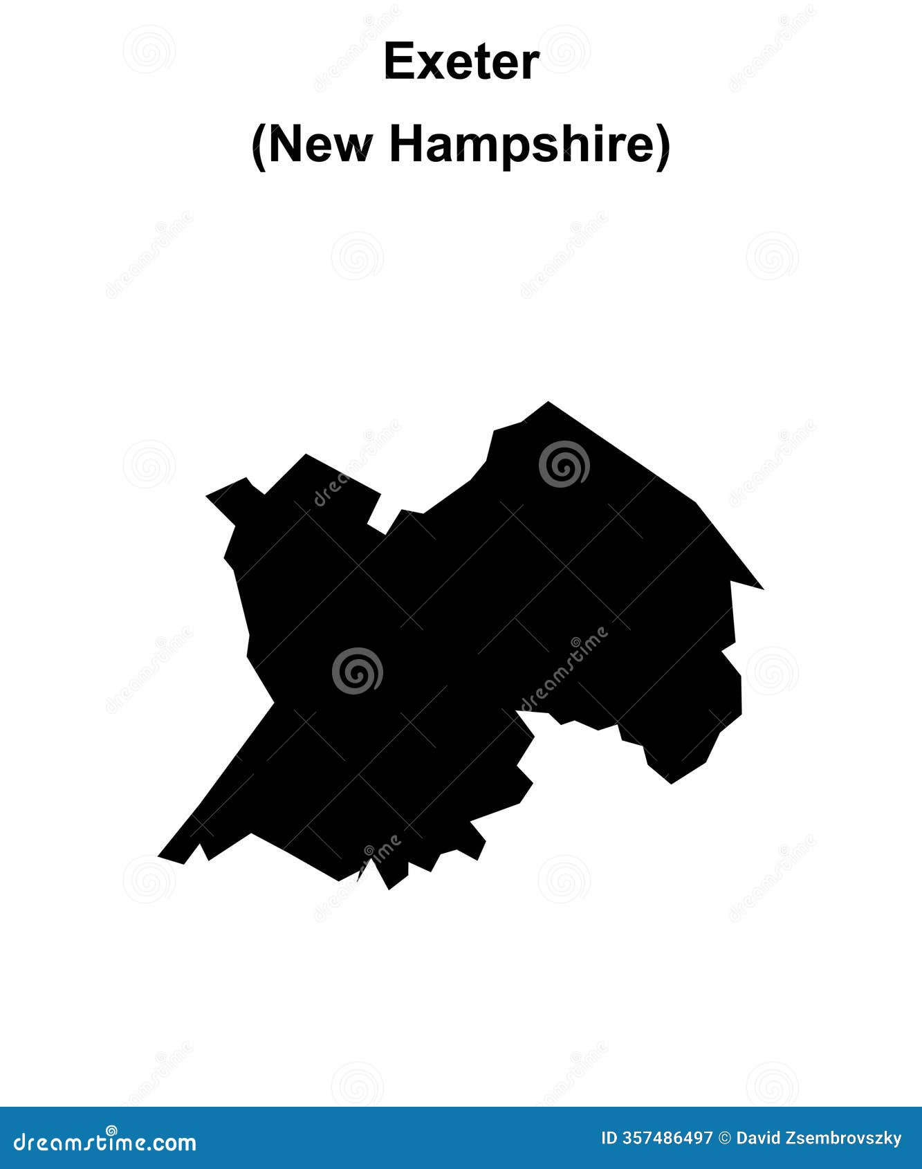 Exeter outline map stock vector. Illustration of empty - 357486497