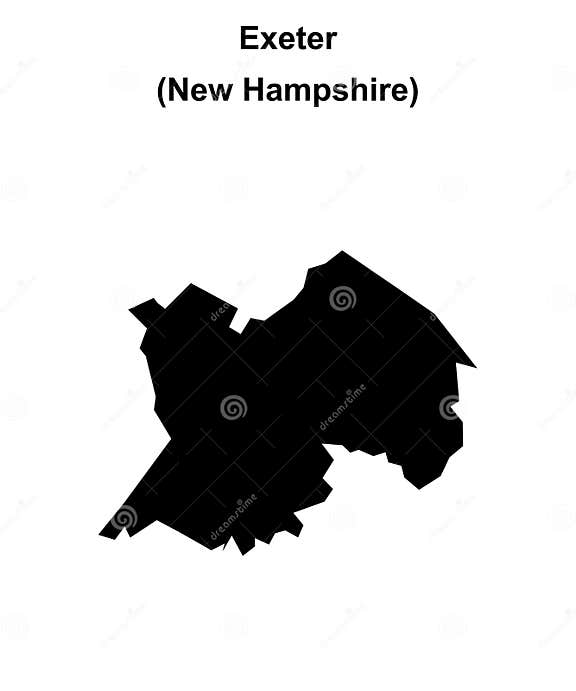 Exeter outline map stock vector. Illustration of empty - 357486497