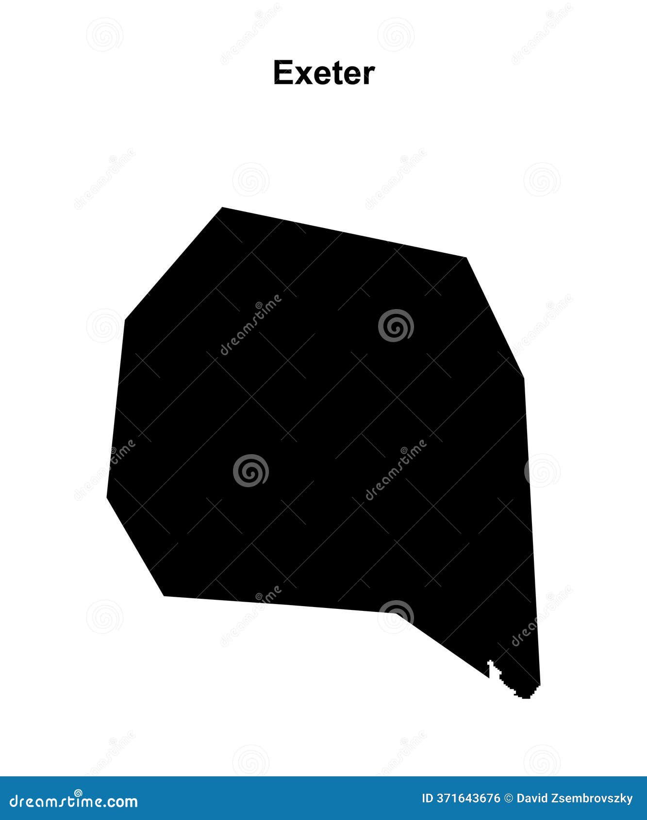 Exeter Outline Map Cartoon Vector | CartoonDealer.com #357486497