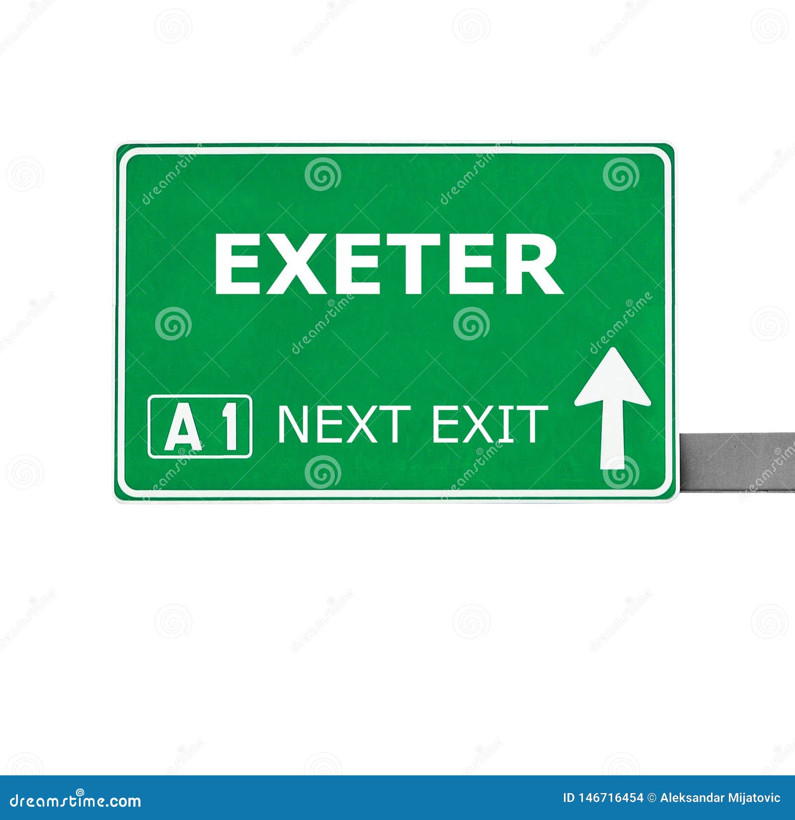 EXETER Road Sign Isolated on White Stock Photo - Image of guide ...
