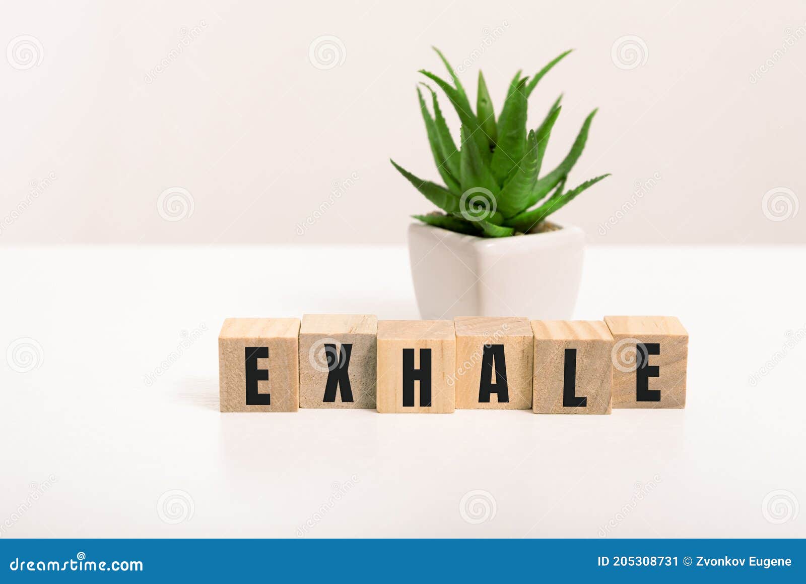 EXHALE Word Made with Building Blocks, Exhale Concept. Stock Image ...