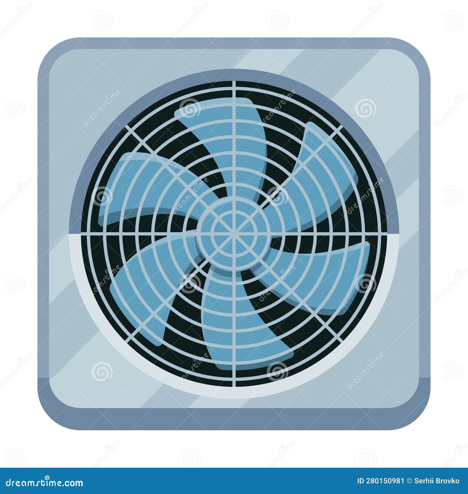 Exhaust Fan. Fan, Cooler for the Computer Stock Vector - Illustration ...