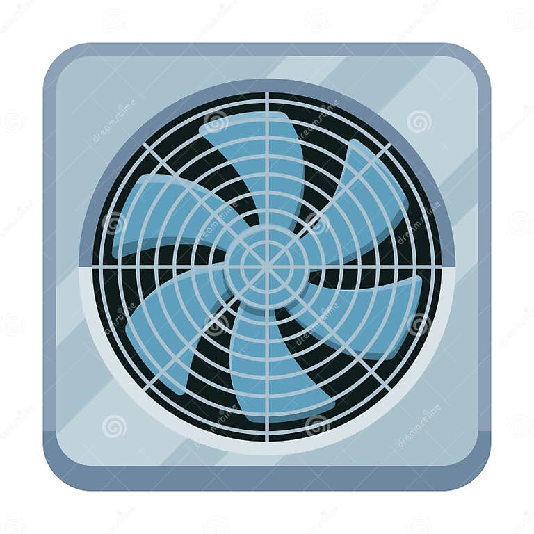 Exhaust Fan. Fan, Cooler for the Computer Stock Vector - Illustration ...