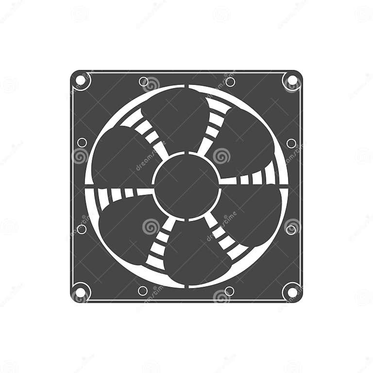 Exhaust fan icon stock vector. Illustration of silhouette - 176781232