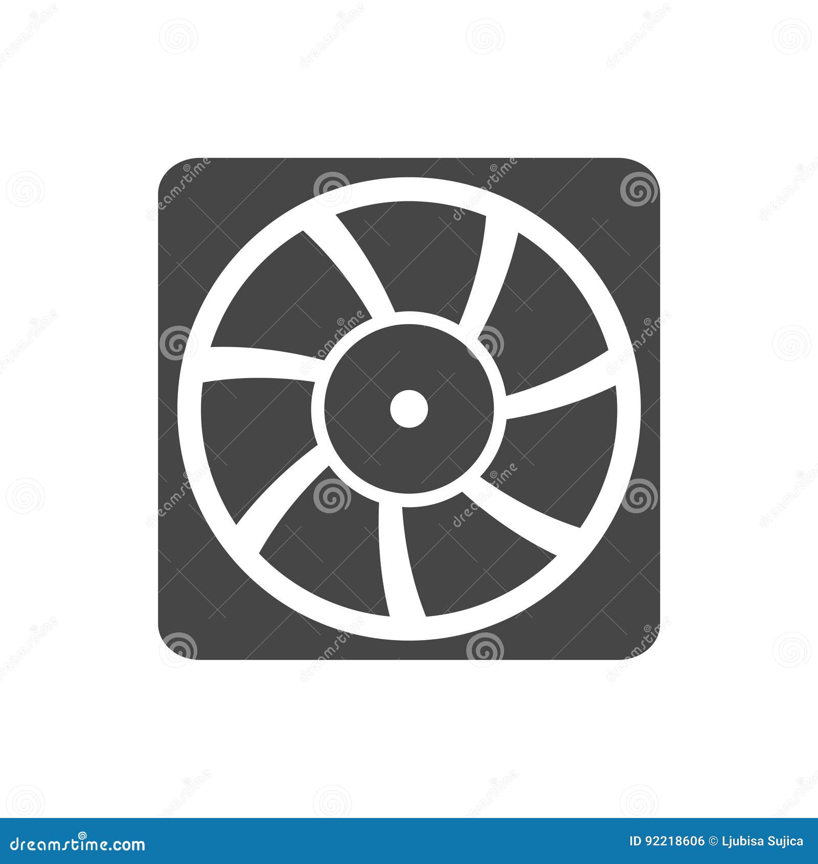 Exhaust fan vector icon stock vector. Illustration of electric - 92218606