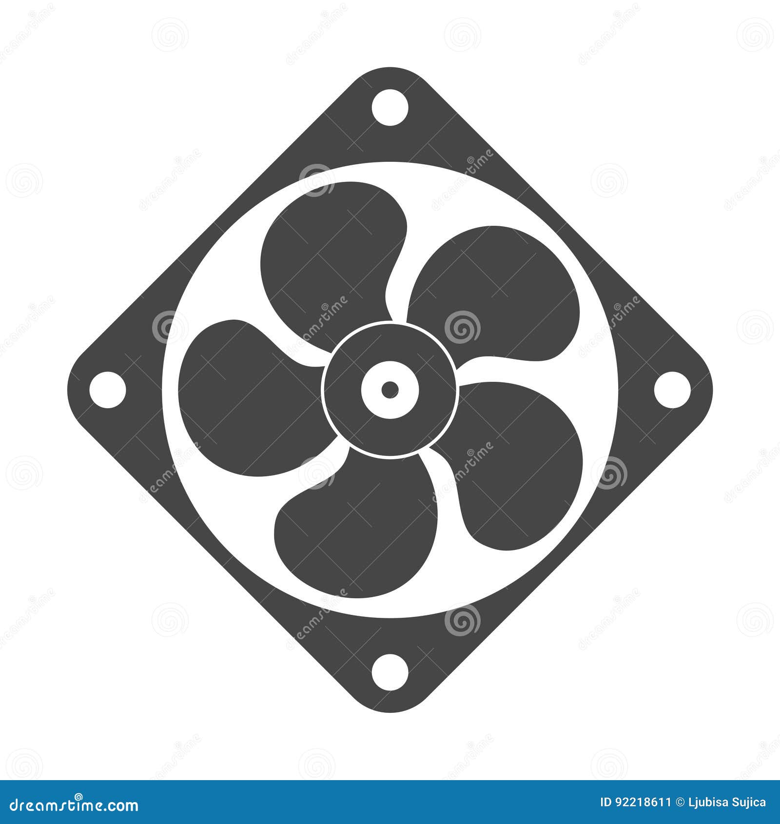 Exhaust fan vector icon stock vector. Illustration of airing - 92218611